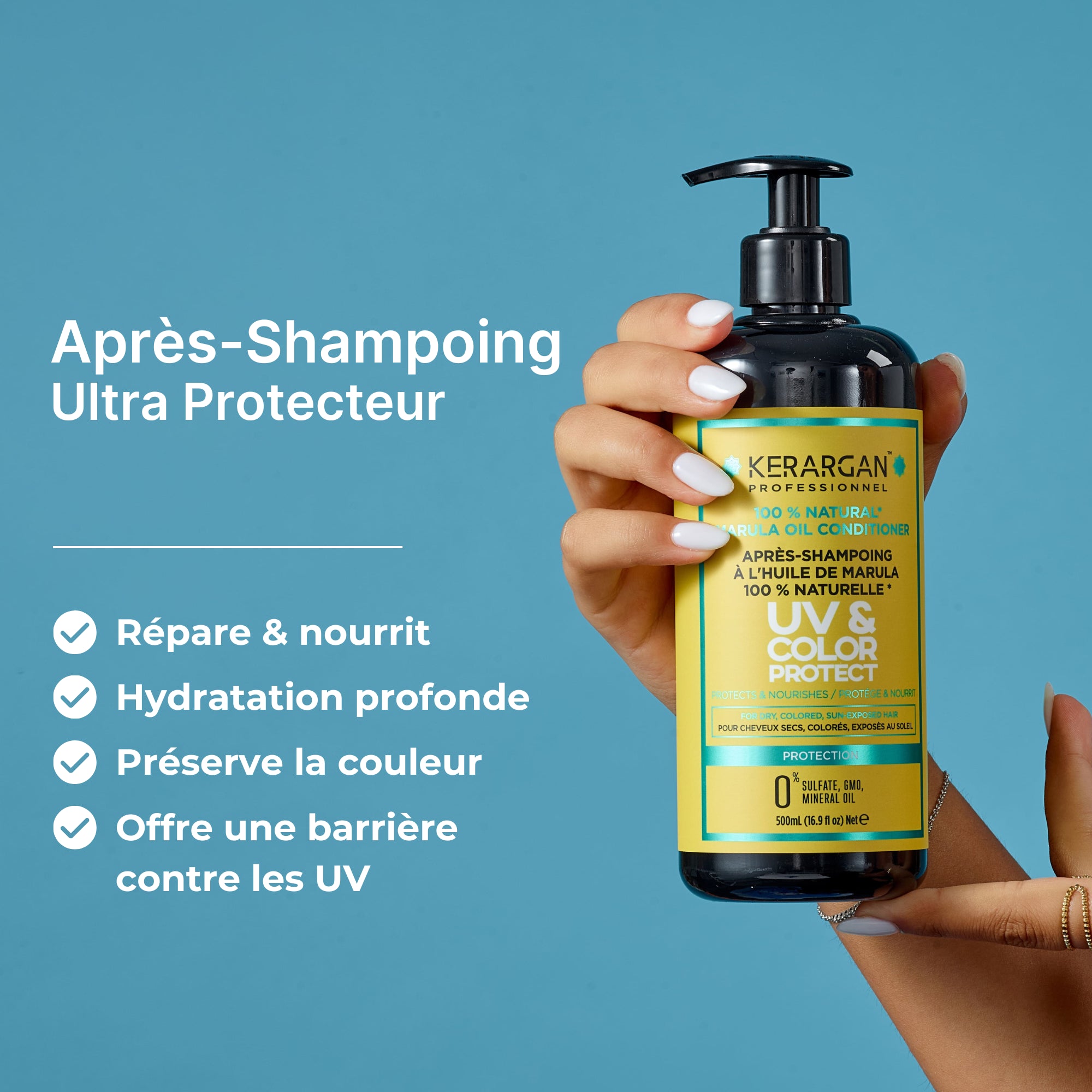 Après-Shampoing Protecteur UV & Couleur à l'Huile de Marula - 500ml ...